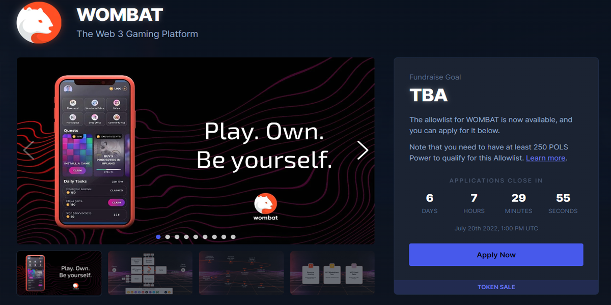 WOMBAT là gì? Dự án về nền tảng trò chơi Web 3